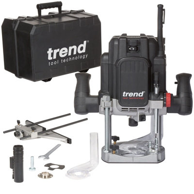 Trend T12EK Trade Variable Speed Router 80mm Plunge Depth Soft Start ...