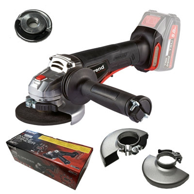Trend T18S/AG115B T18S 18V Brushless 115mm Angle Grinder Professional 4 ...
