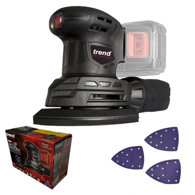 Trend T18S/DSB T18S 18V Cordless Detail Sander Bare Tool + Dust ...