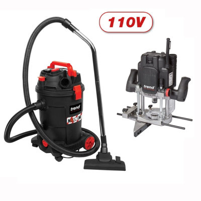 Trend T33AL 110v M Class Wet Dry Vacuum and T12ELK 2300w Plunge Trade ...