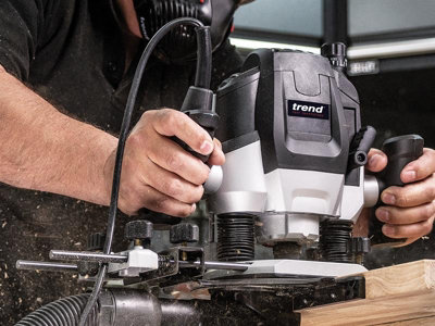 Trend T7ELK 110V 1/2in Variable Speed Router Plunge Cut Soft Start ...