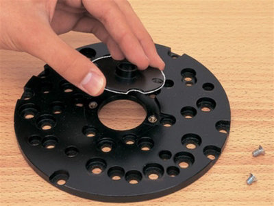 Trend UNIBASE Universal Router Sub-base + Pins Bush Fits Makita Dewalt ...