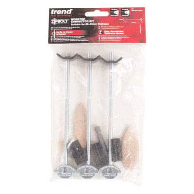 Trend ZIPBOLT ZIP/35/164/3 40mm Kitchen Fitters Worktop Connector ...
