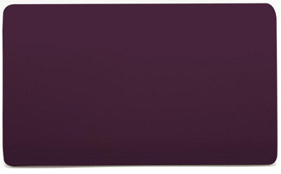 Trendi 2 Gang Artistic Modern Glossy Tactile Double Blanking Plate Plum