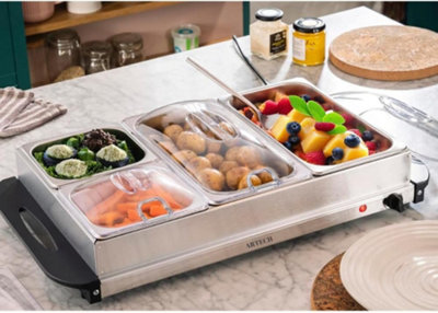 Trendi Electric Buffet Server Section Removeable Tray Stainless Steel ...