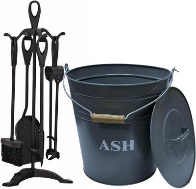 Trendi Fireside Ash Carrier Metal Hot Tidy Box Container 15L Ash Bucket ...