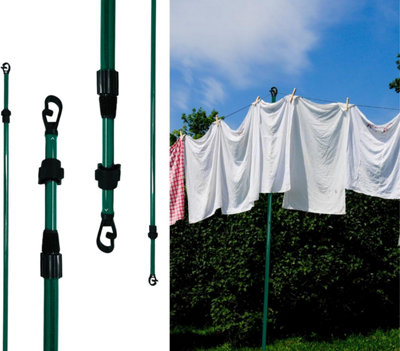 Trendi Galvanised Washing Line Prop, Extendable Outdoor Pole, Clothes ...
