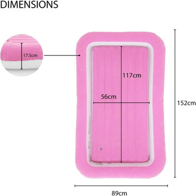 Trendi Kids Airbed with Bumper Junior Inflatable bed with Airlock ...