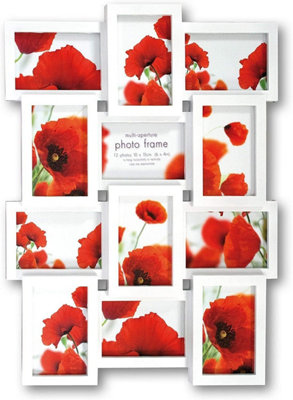 Trendi Large Multi Aperture Picture Photo Frame Holds 12 x 6x4 Inch ...