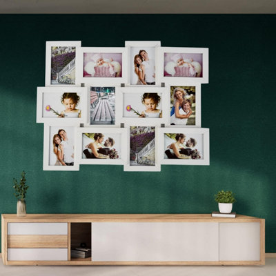 Trendi Large Multi Aperture Picture Photo Frame Holds 12 x 6x4 Inch ...