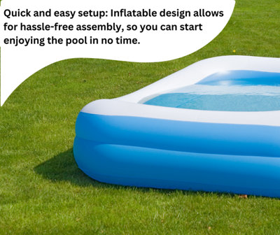 Trendi Rectangular Inflatable Family Paddling & Swimming Pool/Easy ...