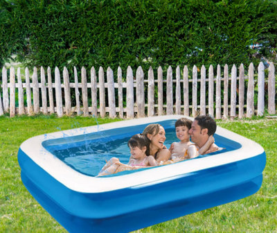Trendi Rectangular Inflatable Family Paddling & Swimming Pool/Easy ...