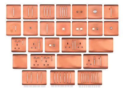 Trendi Switch 2 Gang Copper Double Plug Socket Modern Designer ...