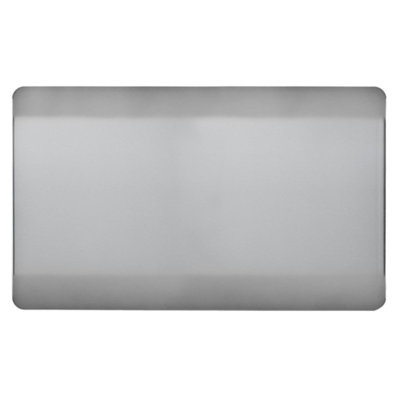 Trendiswitch BRUSHED STEEL Double Blanking Plate | DIY at B&Q