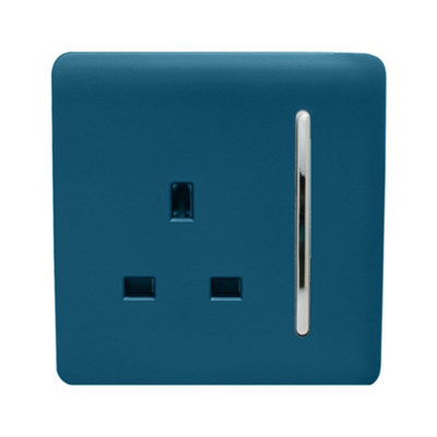 Trendiswitch MIDNIGHT BLUE 1 Gang 13 Amp Switched Socket