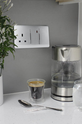 Trendiswitch Silver 13 Amp Cooker Switch & Socket with Neon | £19.95 at B&Q