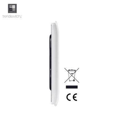 Trendiswitch White 2 Gang Blanking Plate