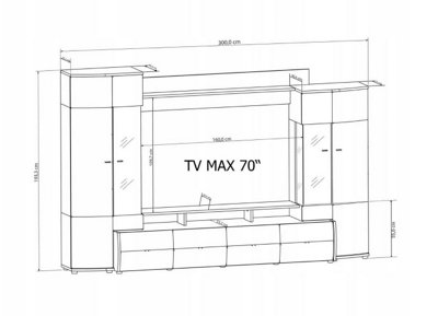 Trendy Entertainment Unit for TVs Up to 70" - White High Gloss ...