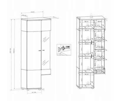 Trendy Entertainment Unit for TVs Up to 70" - White High Gloss ...
