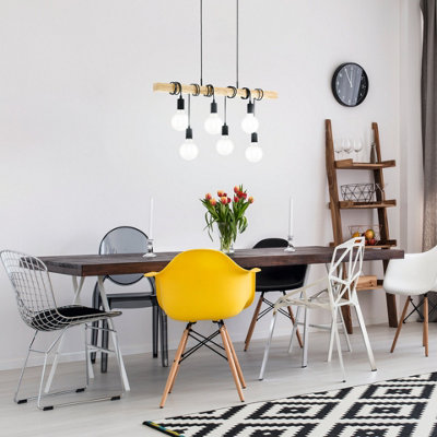 Trendy Multi Bulb Ceiling Pendant Light with 2 Wall Sconces in Black ...