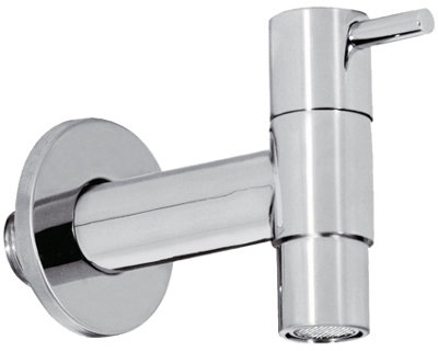 TRES GARDEN TAP WITH AERATOR MODERN LOOKING COLD WATER OUTDOOR CHROME ...