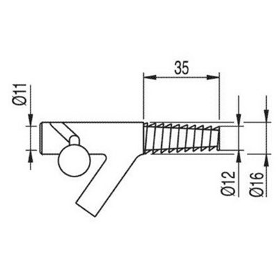 Tres Long Threaded Wine Barrel Tap Pouring Chrome Plated Brass with Handle