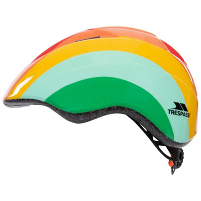 Trespass Childrens/Kids Dunt Rainbow Striped Mountain Biking Helmet ...