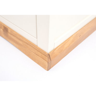 Trevi 2 Drawer Bedside Table Brass Knob