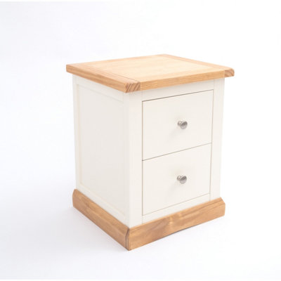 Trevi 2 Drawer Bedside Table Chrome Knob