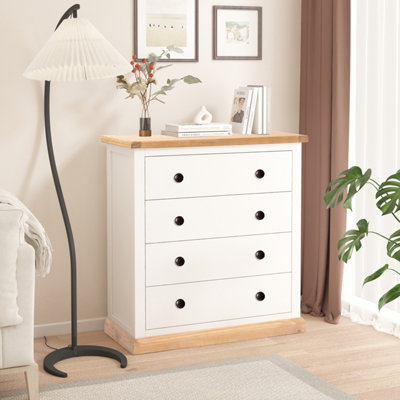 Trevi 4 Drawer Chest of Drawers Brass Knob