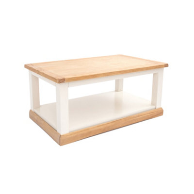 Trevi Off White Coffee Table with Shelf
