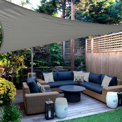 Triangle Sun Shade Outdoor Garden Canopy | DIY at B&Q