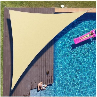 Triangle Sun Shade Sail 3.6m x 3.6m x 3.6m Sails Canopy Waterproof ...