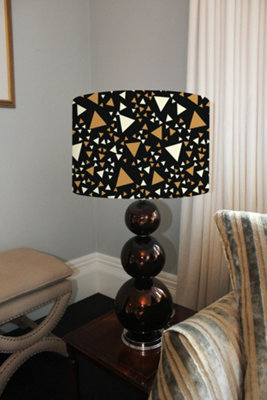 Triangles on Black (Ceiling & Lamp Shade) / 25cm x 22cm / Ceiling Shade ...