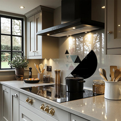 Triangles & Semi Circle Pattern Splash Back designer style