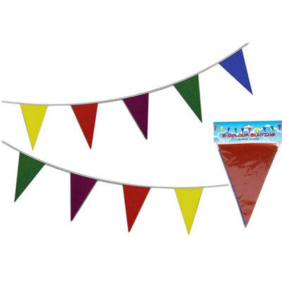 TRIANGULAR BUNTING IN 5 COLOURS (10M 20 FLAG)