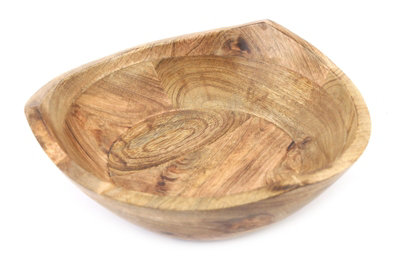 Triangular Shaped Wooden Bowl 28cm