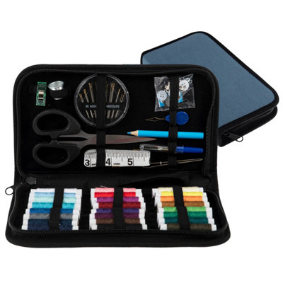 Trimits Essentials Sewing Kit - Travel Case, Threads, Needles, Scissors ...