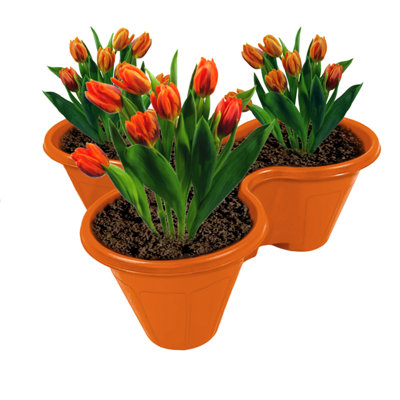 Trio Stackable Stacking Strawberry Planter Plant Flower Pot Herb Garden ...