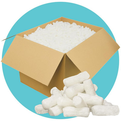 Triplast White Eco Packing Peanuts (5 Cubic Ft) - Corn Starch Based ...