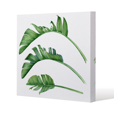 Triple Botanical (Canvas Print) / 127 x 127 x 4cm | DIY at B&Q