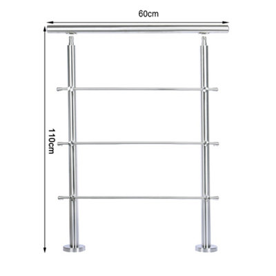 Triple Cross Bars Step Railing Stair Railing Banister Stainless Steel ...