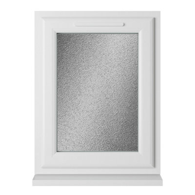 Triple glazed Window Left Hand Side Hung White Obscure Glazed 610 x ...