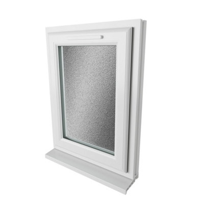 Triple glazed Window Left Hand Side Hung White Obscure Glazed 610 x ...