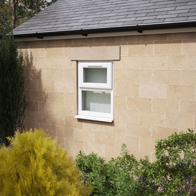 Triple glazed Window Top Hung Over Fixed Light White Obscure Glazed ...