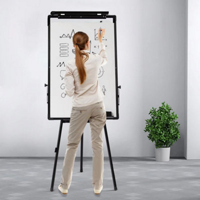 Tripod Whiteboard Magnetic Standing Flip chart Easel Lightweight Adjustable