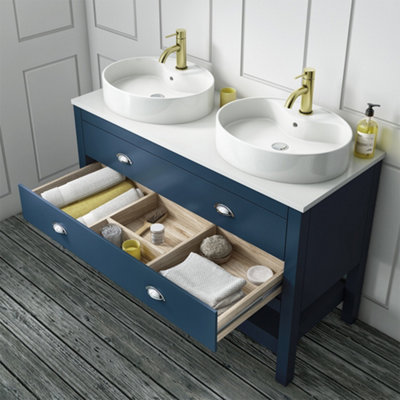 Tristan Alexander Aldridge Bathroom Soft Close Pull Hande Double Drawer ...