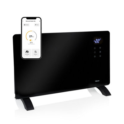 Tristar 1000W SMART Electric Glass Panel Heater Black