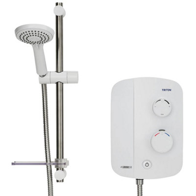 Triton AS2000SR Silent Running Thermostatic Power Shower White & Chrome ...