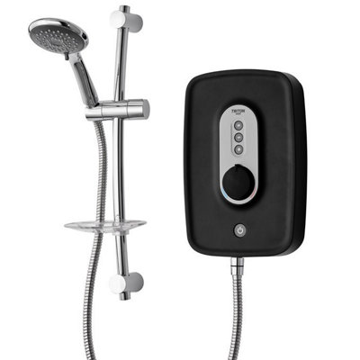 Triton Danzi Matt Black 9.5kW Electric Shower + Riser RP Perea ...